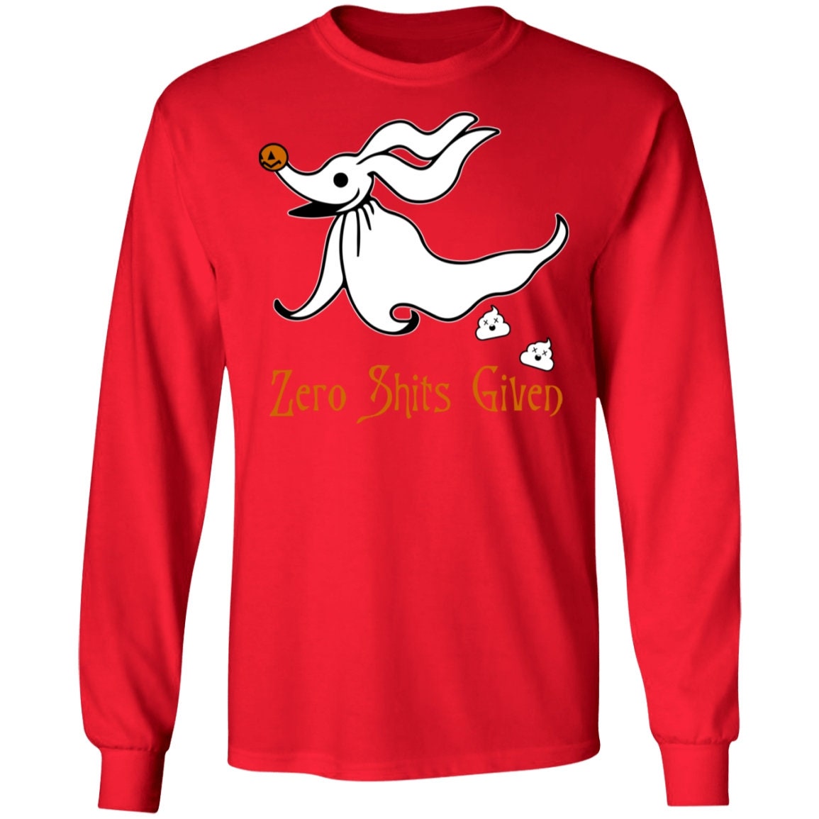 Zero Dog Zero Shits Given Long Sleeve Tee Nightmare Before - Etsy