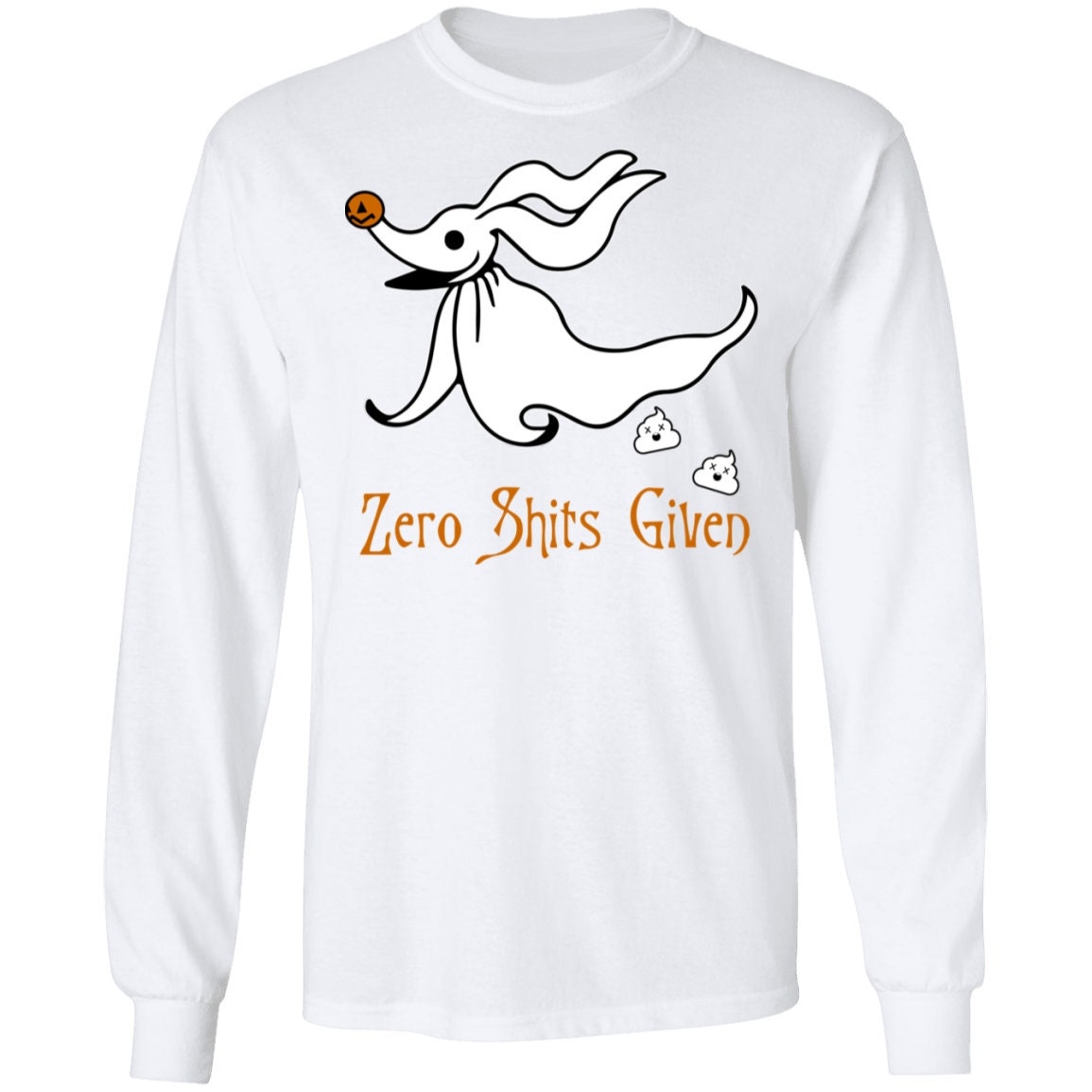 Zero Dog Zero Shits Given Long Sleeve Tee Nightmare Before - Etsy