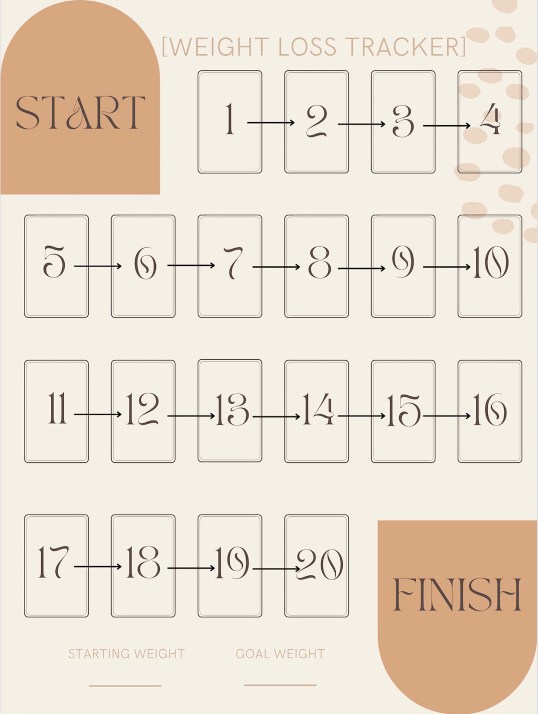 Weight Loss Tracker (20 Lbs) - Etsy