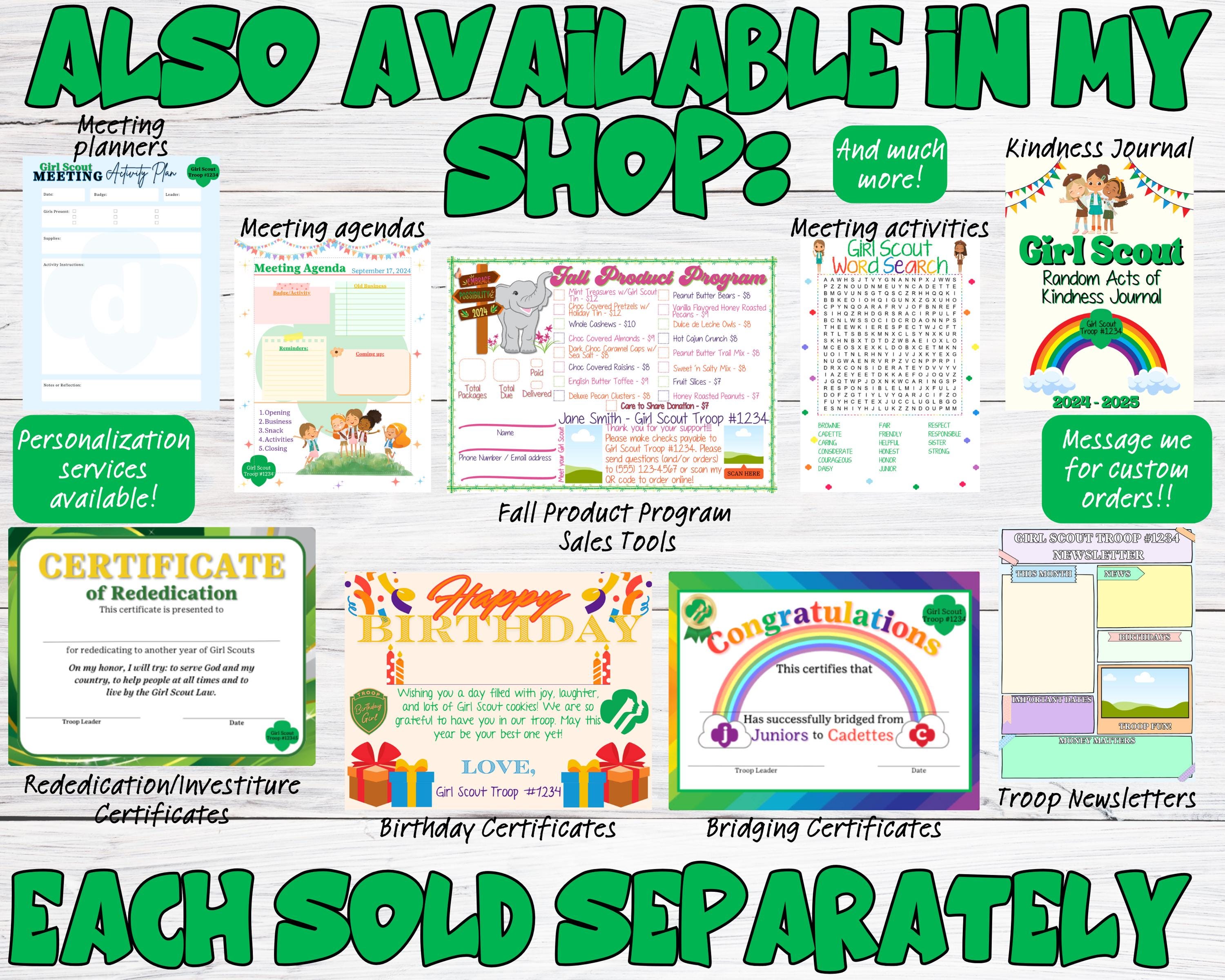 2025 Girl Scout Cookie Business Card – Fully Customizable! - Little ...