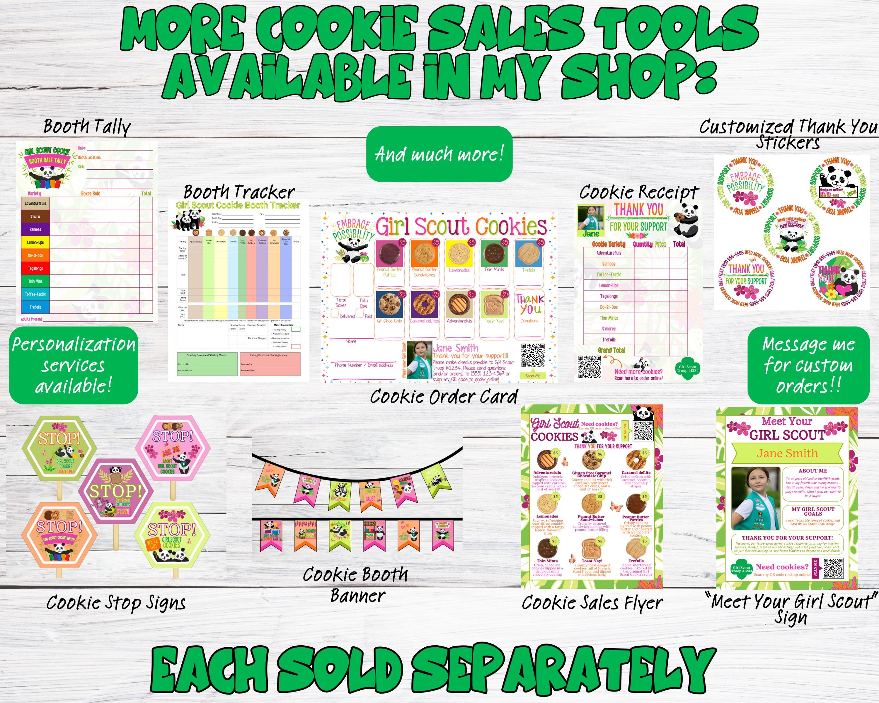 2025 Girl Scout Cookie Thank You Sticker - Customized Download - Etsy