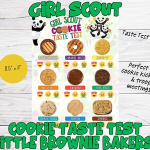 2025 Girl Scout Cookie Taste Test Worksheet - Little Brownie Bakers ...