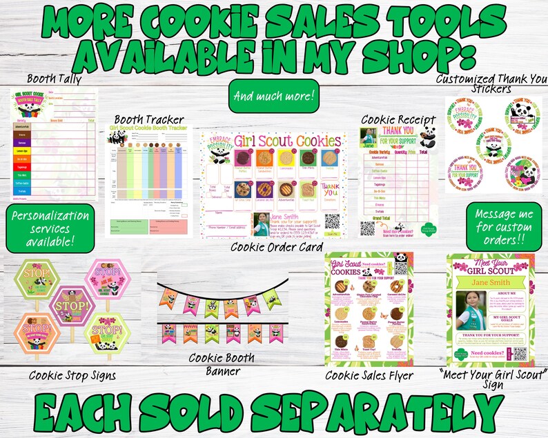 2025 Girl Scout Cookie Yard Sign Template - ABC Bakers - Etsy Australia