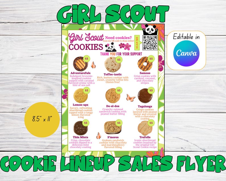 2025 Girl Scout Cookie Cookie Lineup Sales Flyer - Little Brownie ...