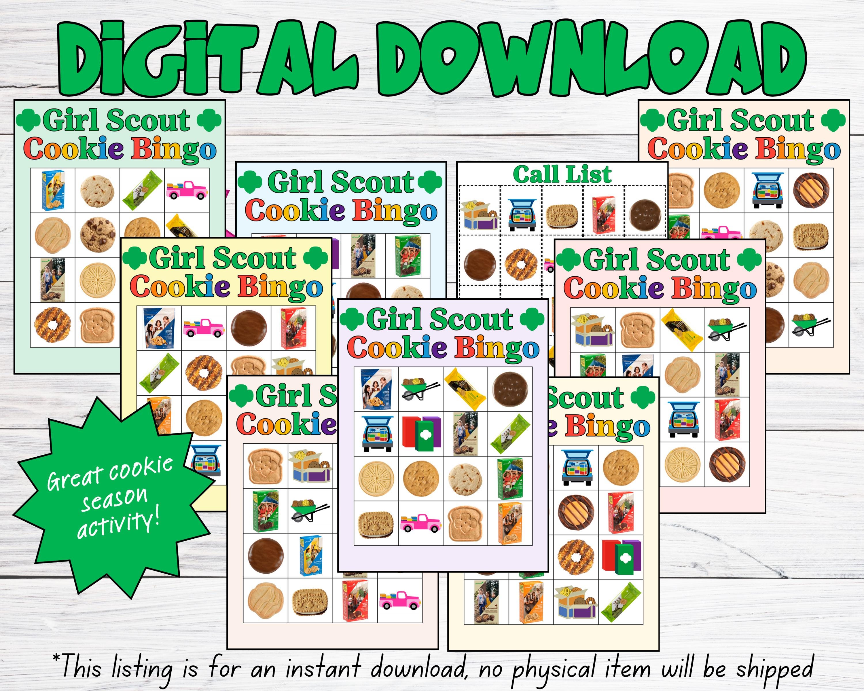 Girl Scout Cookie Bingo Game - Etsy