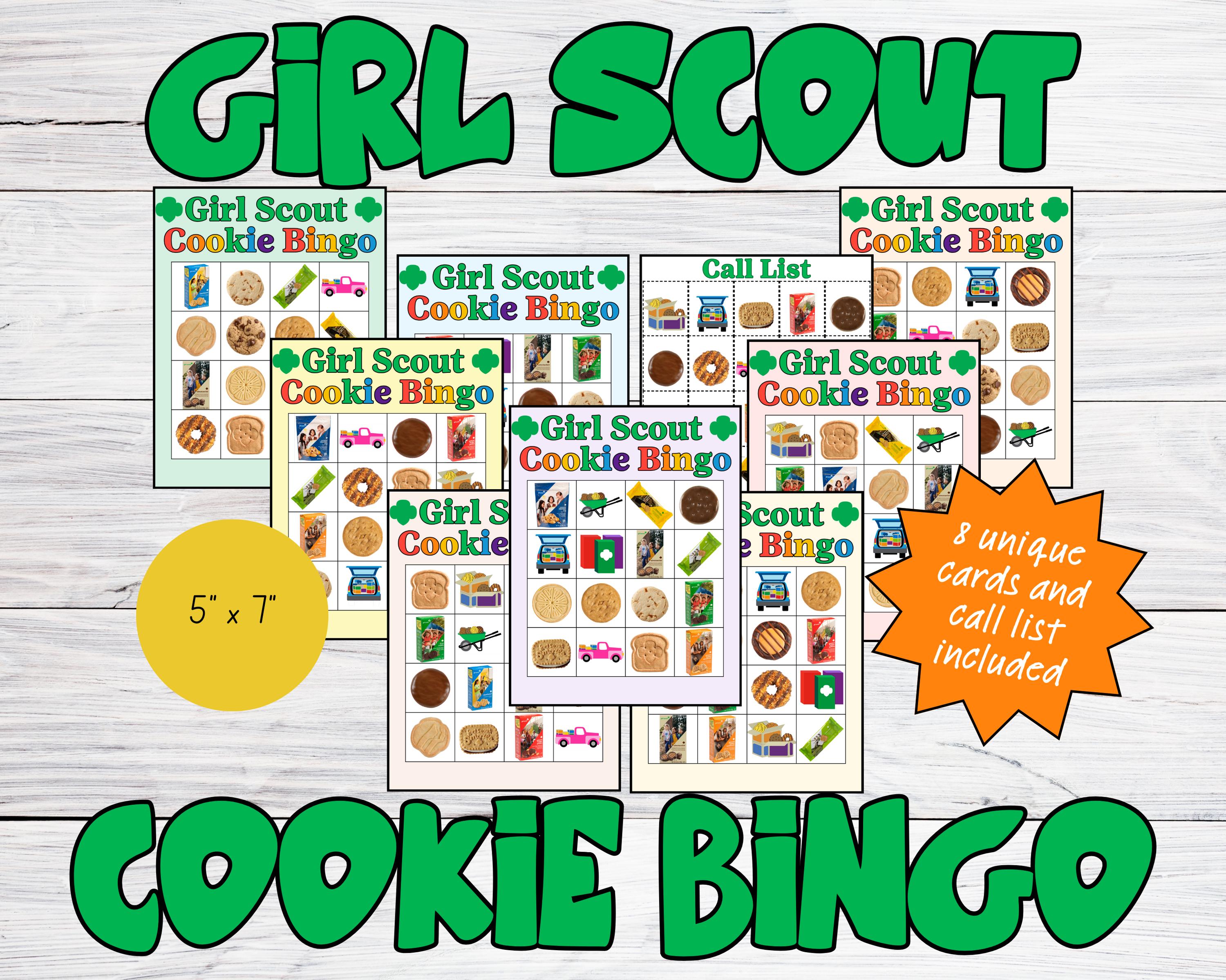 Girl Scout Cookie Bingo Game - Etsy