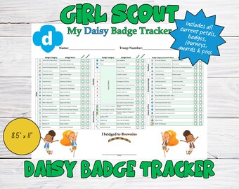 Girl Scout Cadette Badge Tracker - Printable Digital Download - Etsy