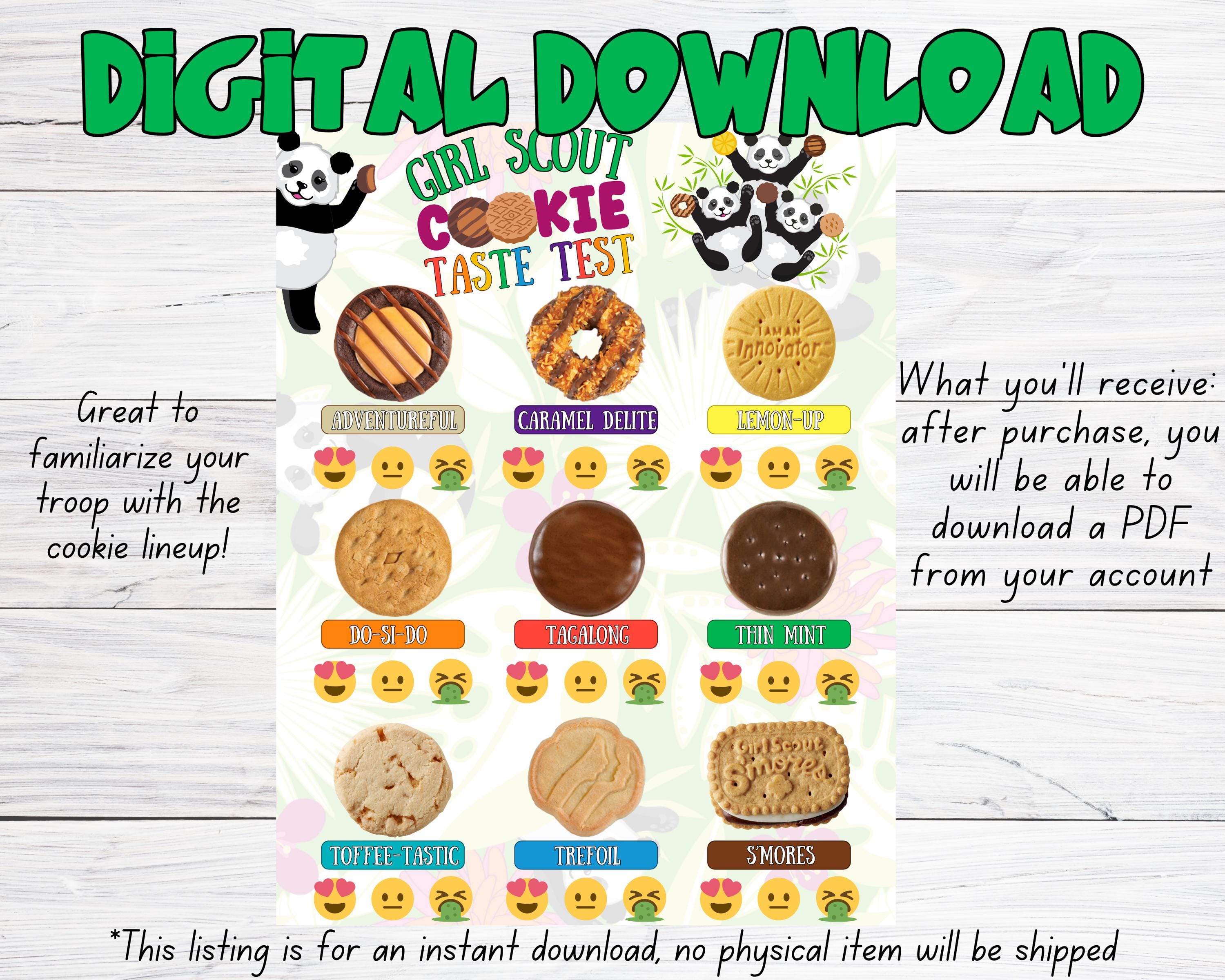 2025 Girl Scout Cookie Taste Test Worksheet - Little Brownie Bakers ...