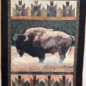71 X 58, Buffalo Panel Mountain Quilt - Etsy