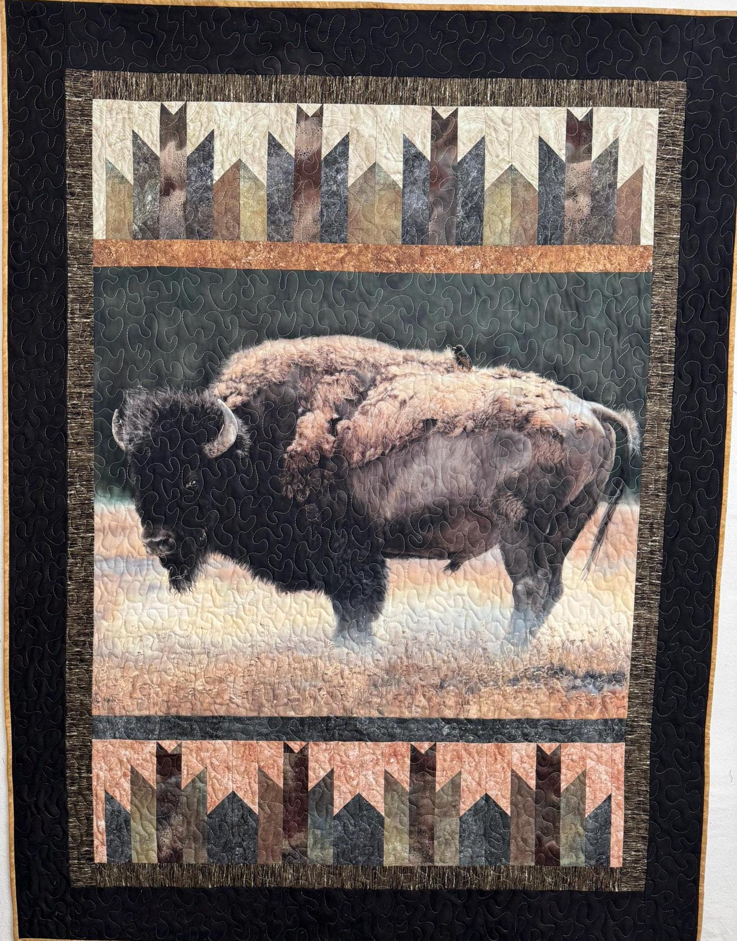 71 X 58, Buffalo Panel Mountain Quilt - Etsy