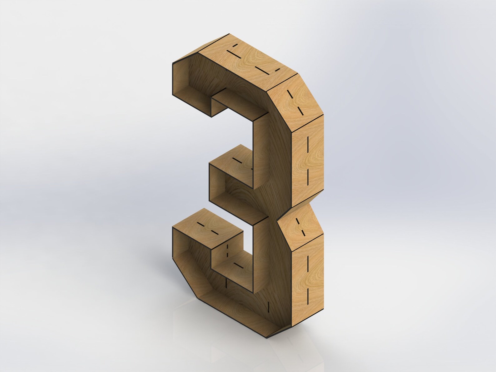 3D Numbers 1 Meter to High for Laser Cut Cnc Files DXF - Etsy