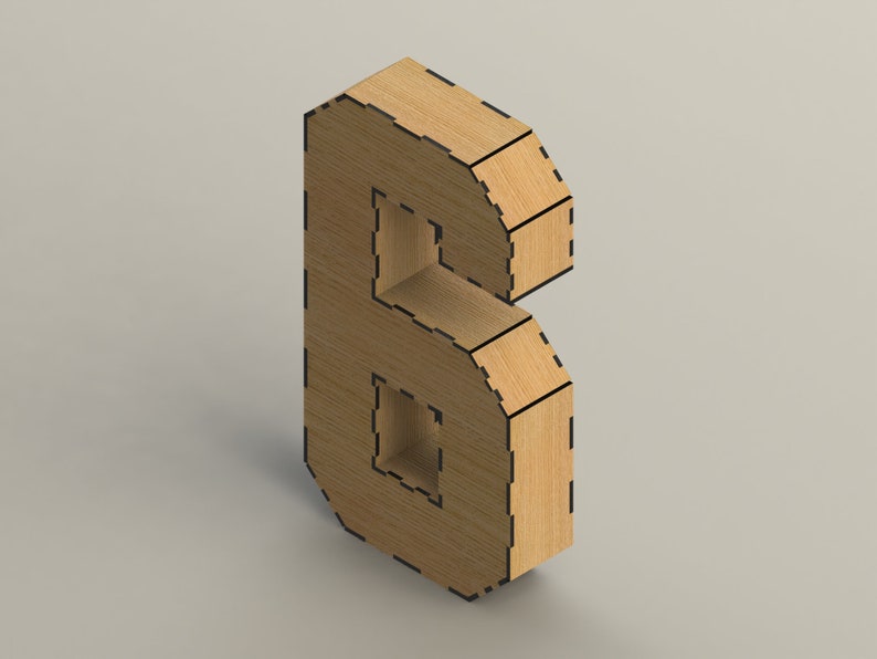 3D Numbers for Laser Cut Cnc Files DXF Vector Digital - Etsy