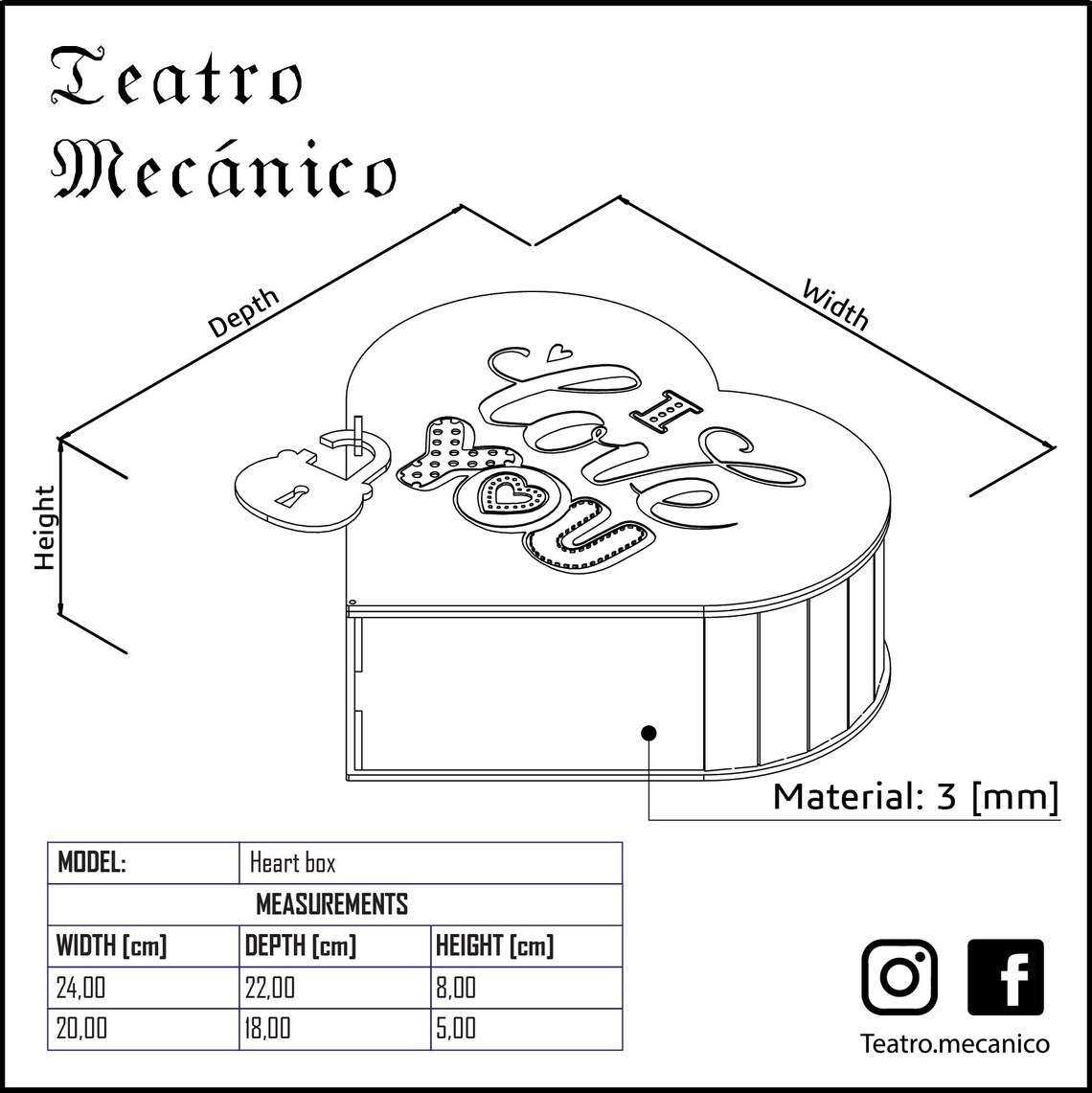 Heart Box GIFT BOX for Laser Cut Cnc Files DXF Vector - Etsy