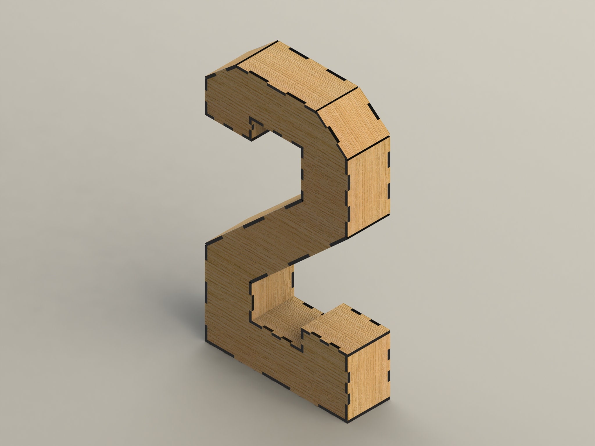 3D Numbers for laser cut cnc files DXF Vector Digital | Etsy España