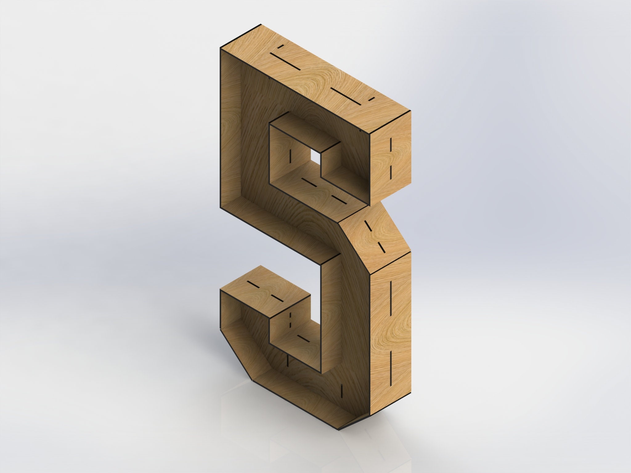 3D Numbers 1 meter to High for laser cut cnc files Vector - Etsy México