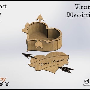 Heart Box V3 - Gift Box for Laser Cut - Cnc Files (DXF) Vector ...