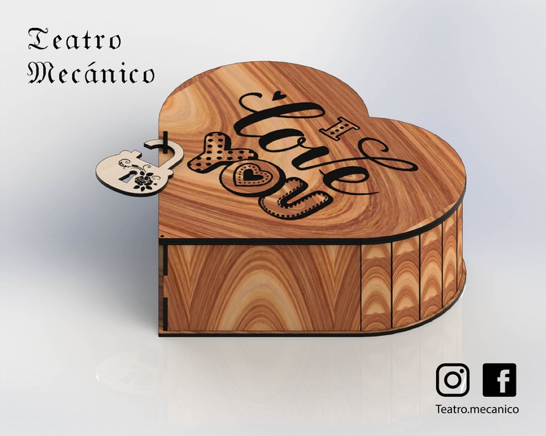 Heart Box GIFT BOX for Laser Cut Cnc Files DXF Vector - Etsy