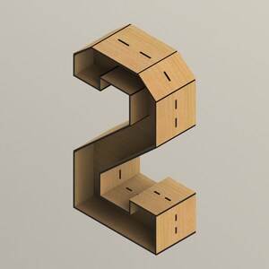 3D Numbers 30 [cm] - for Laser Cut - Cnc Files (DXF) Vector - Digital ...