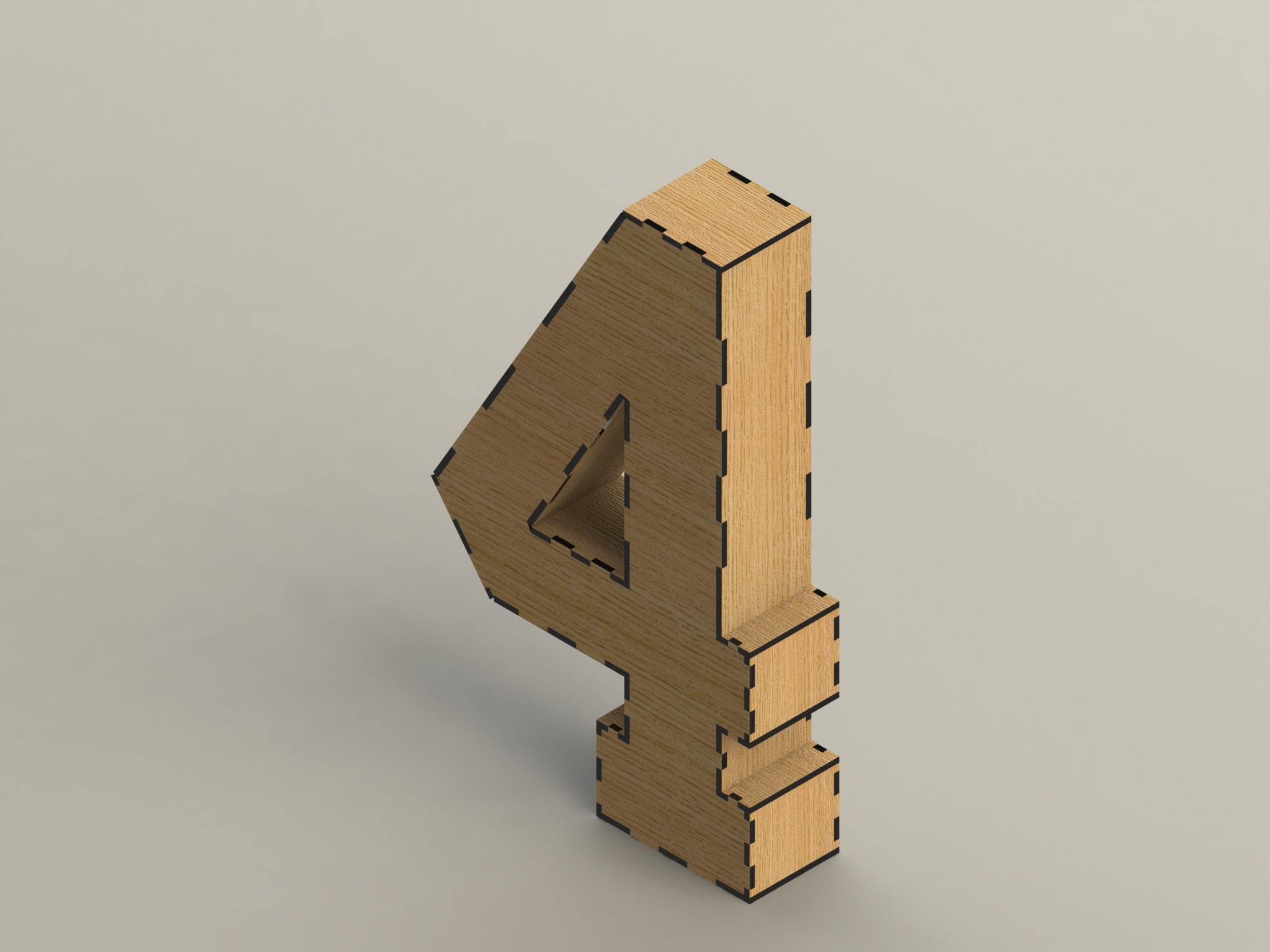 3D Numbers for laser cut cnc files DXF Vector Digital | Etsy