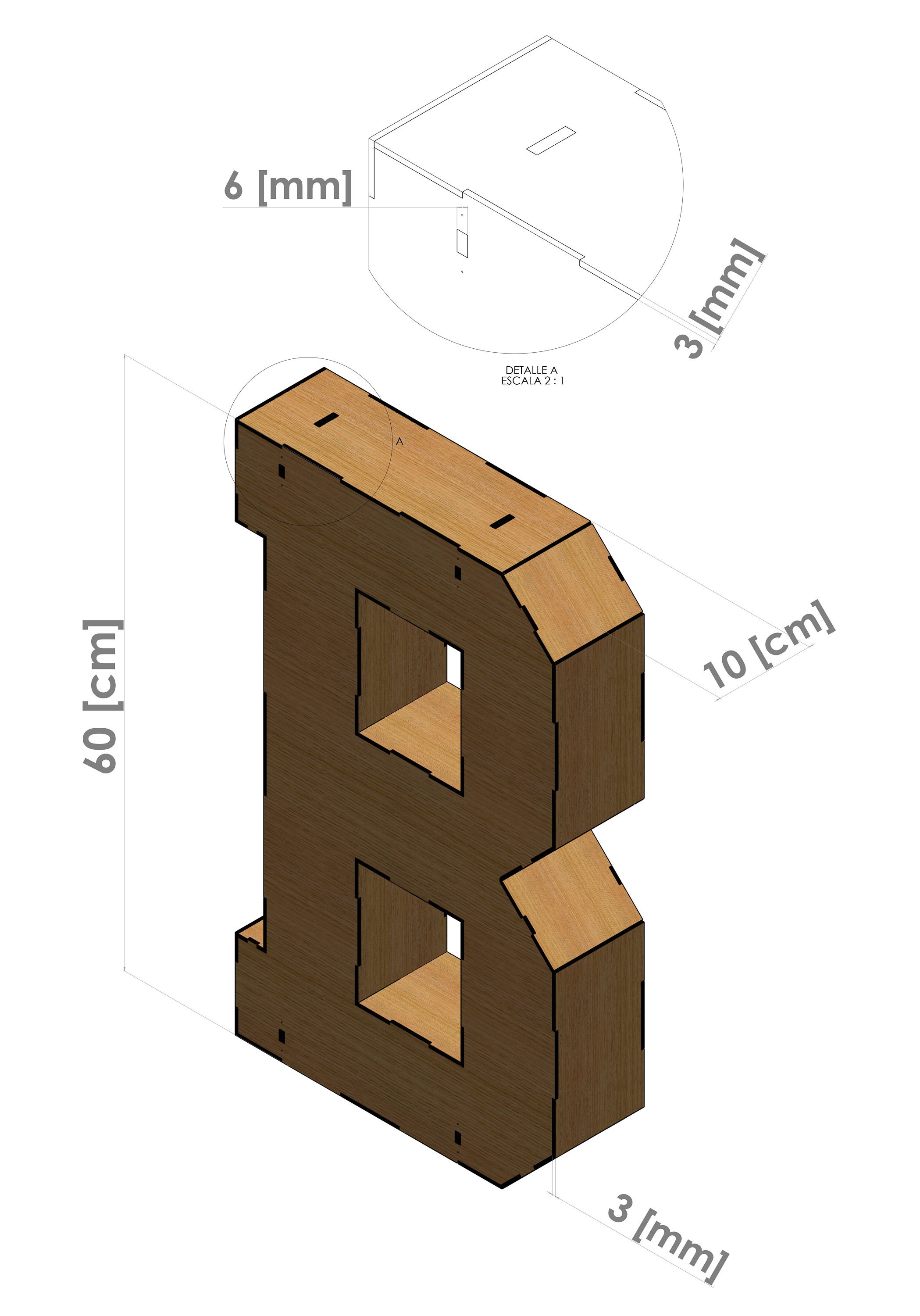 Alphabet 3D 60 CENTIMETERS high for laser cut cnc files | Etsy