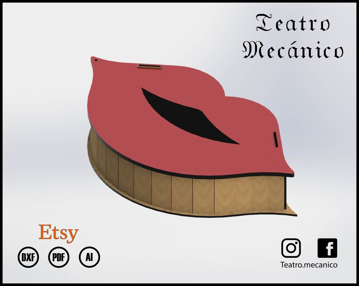 Kiss Box GIFT BOX for Laser Cut Cnc Files DXF Vector | Etsy