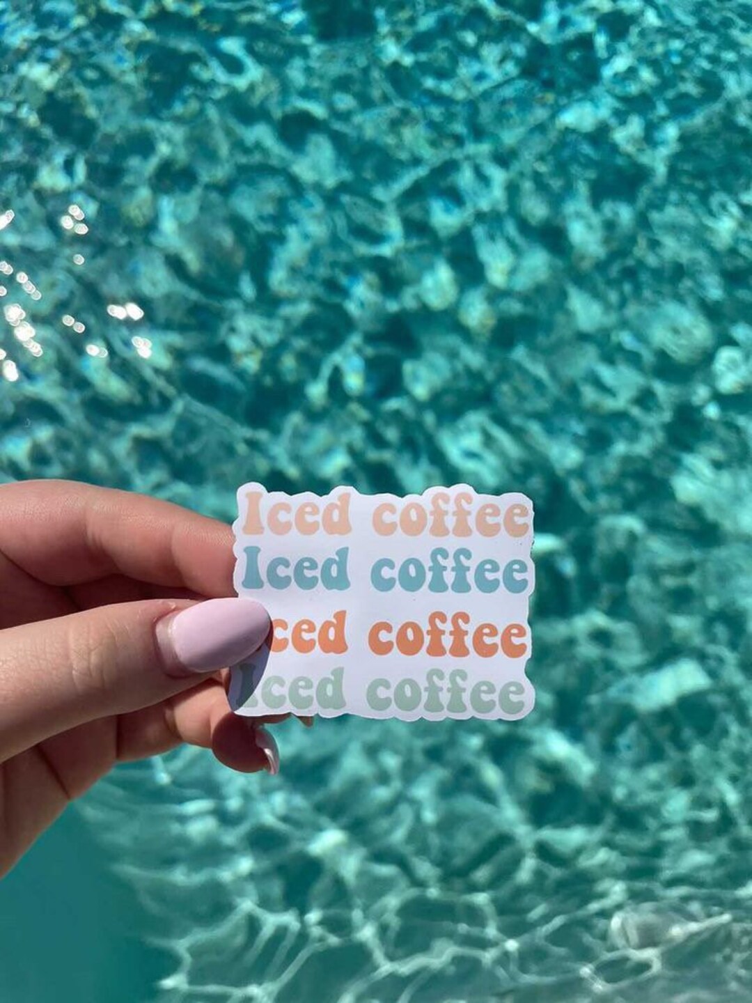 Iced Coffee Sticker Ll Aesthetic Sticker Ll Waterproof Sticker - Etsy