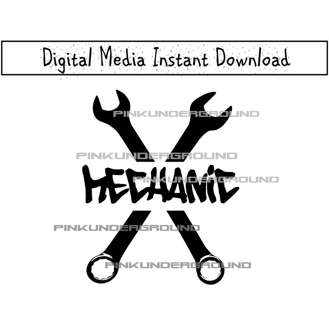 Mechanic Crossed Wrenches Vector artwork SVG Téléchargement instantané ...