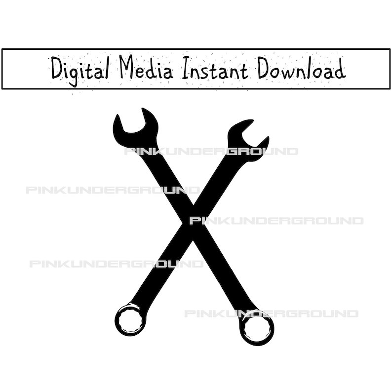 Mechanic Crossed Wrenches Vector Artwork SVG Instant Download - Etsy