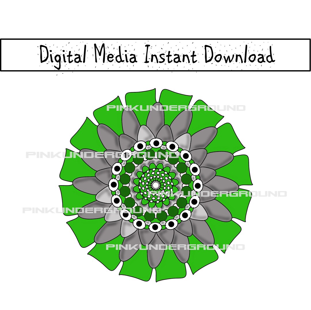 Neon Green Flower Clipart: Vector Art, Web Print (digital Download) - Etsy
