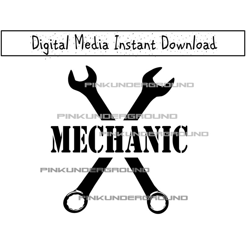 Mechanic Crossed Wrenches Vector Artwork SVG Instant Download Graphic ...