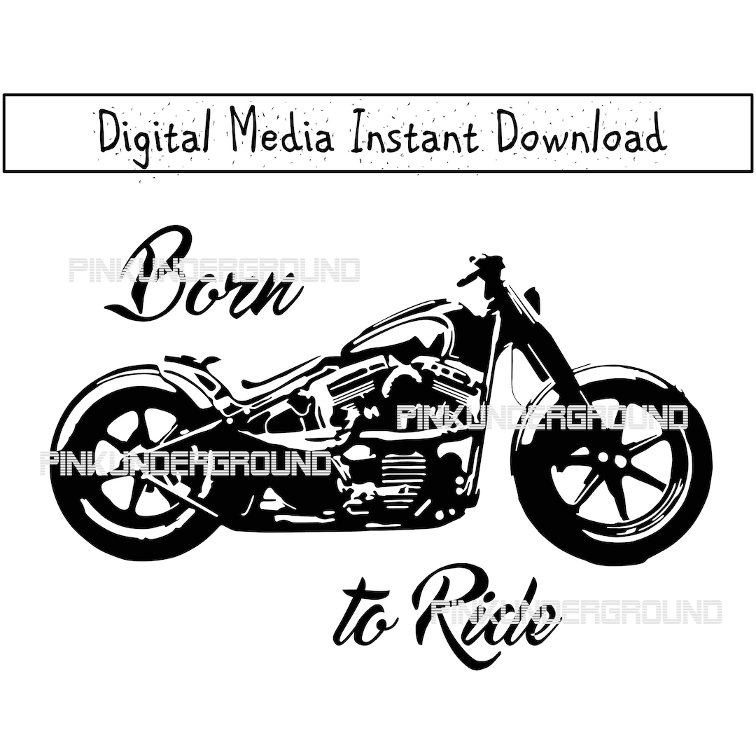 Born to Ride Bike Biker Motorcycle Pillow Shirt Vector Artwork SVG ...