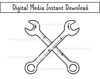 Crossed Wrenches Svg - Etsy