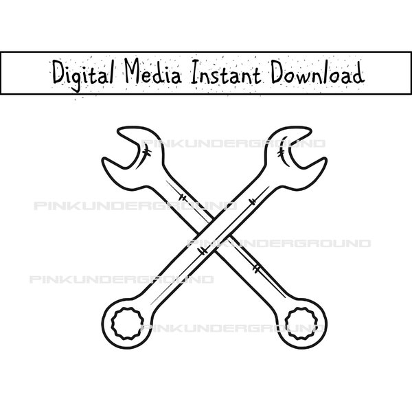 Crossed Wrenches Svg - Etsy