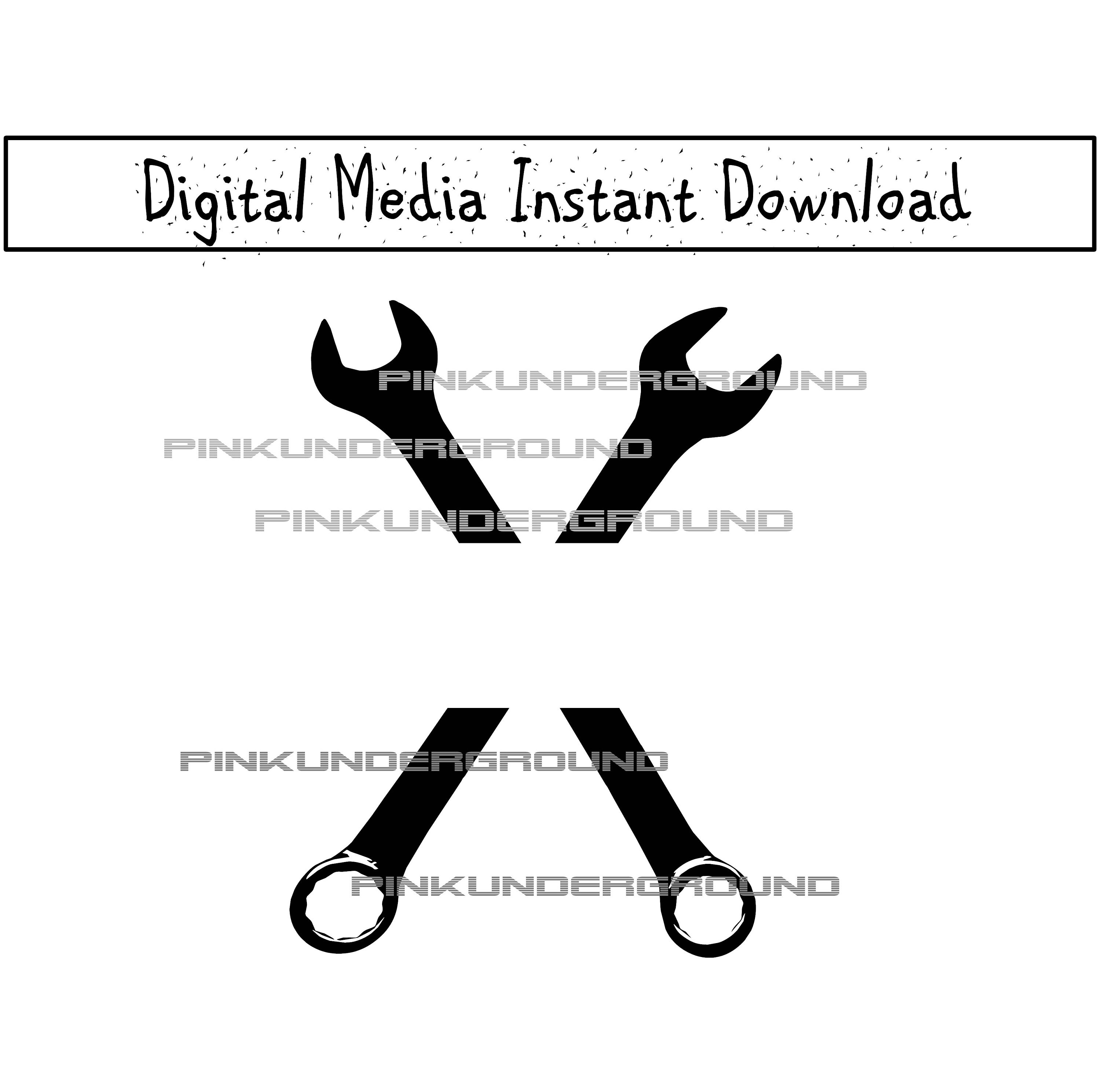 Mechanic Crossed Wrenches Vector Artwork SVG Instant Download - Etsy