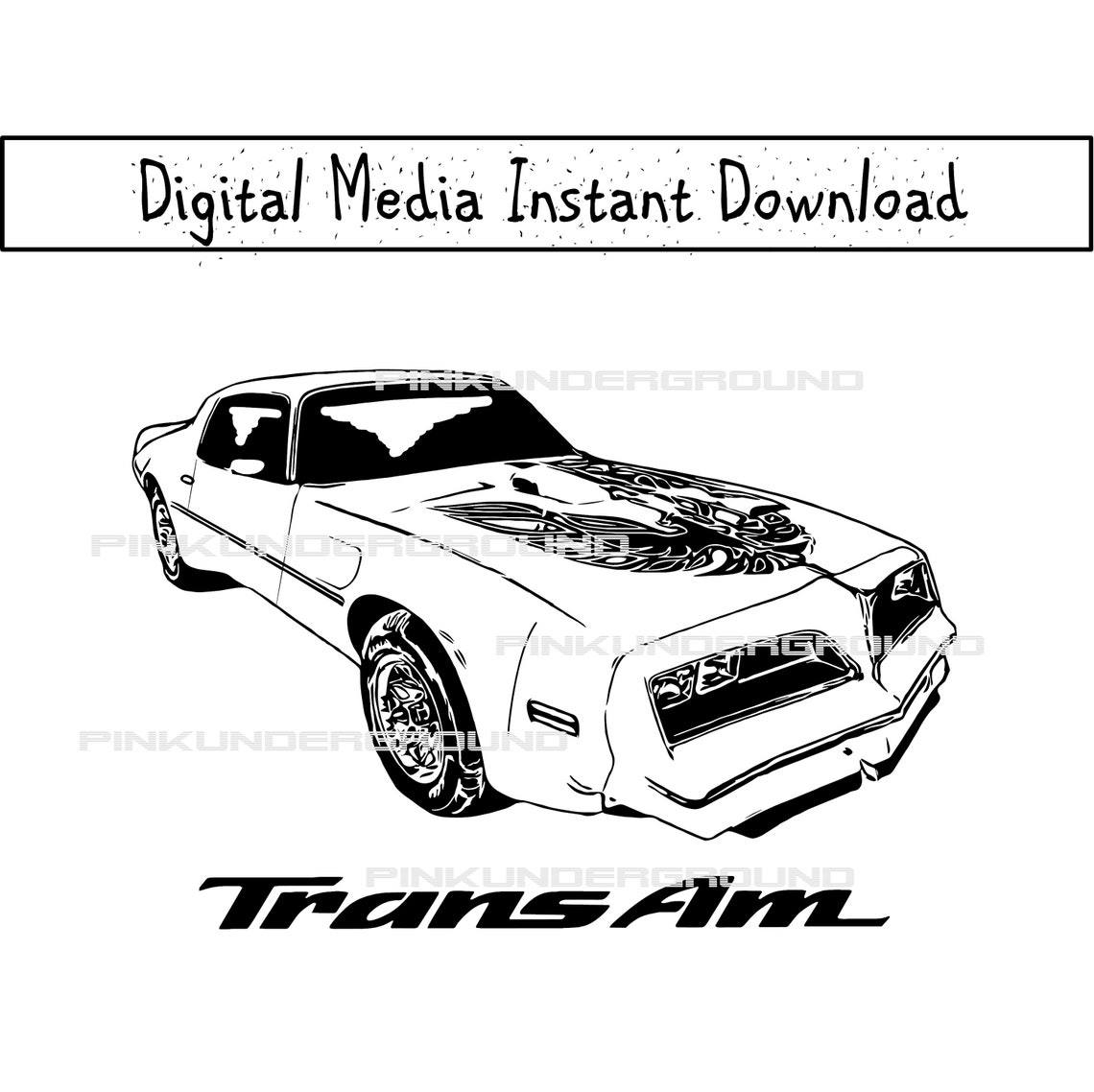 1978 Trans Am Firebird Digital Vector Print Téléchargement | Etsy