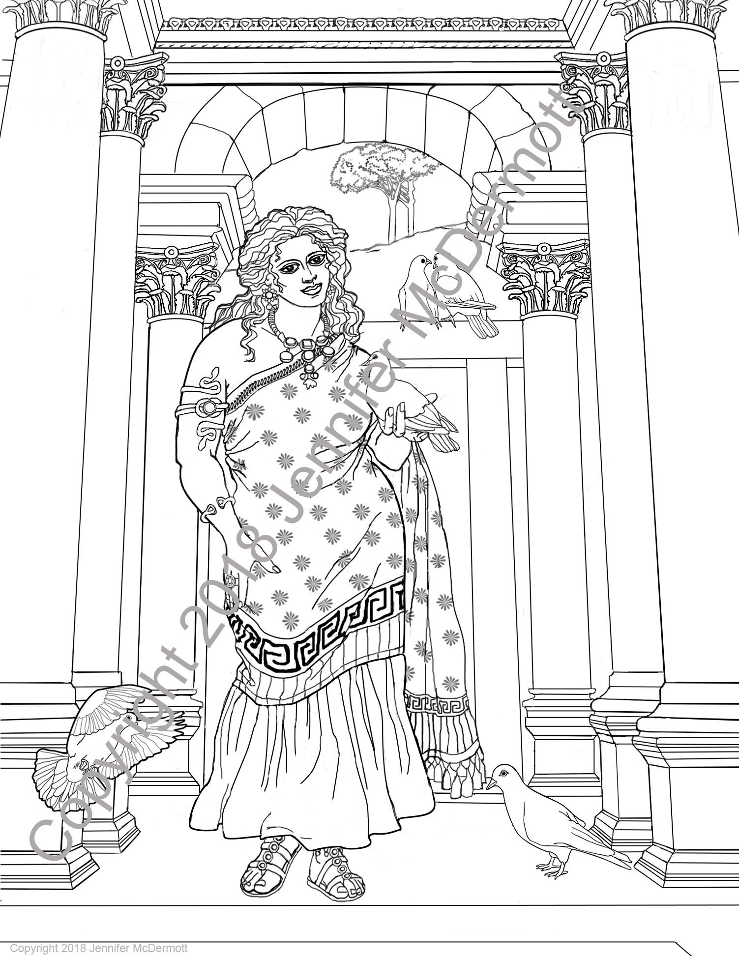 Greek Mythology Coloring Pages Aphrodite