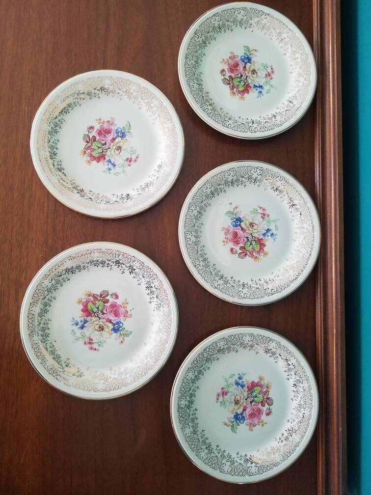 Set of 5 China Plates - Etsy