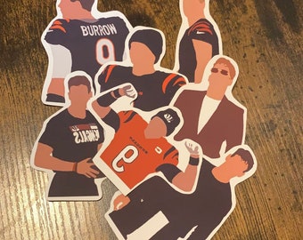 Joe Burrow Sticker, Cincinnati Bengals, Cincinnati Bengals Stickers ...