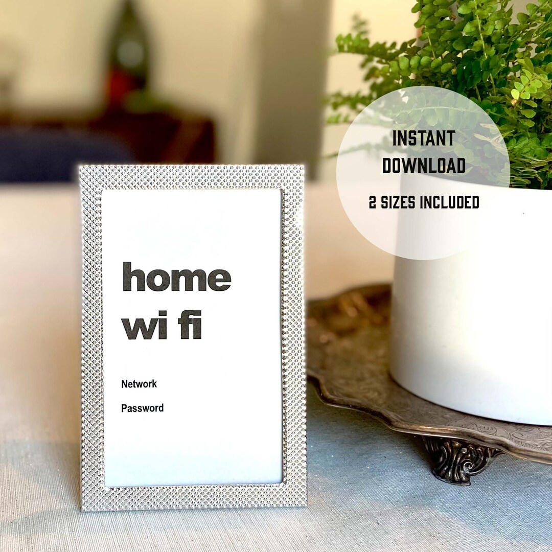 Modern Wifi Sign. Editable. Instant Download. - Etsy