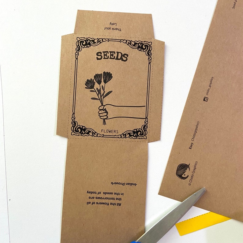 Custom Seed Packets,instant Download, Seed Envelope, Printable Seed ...