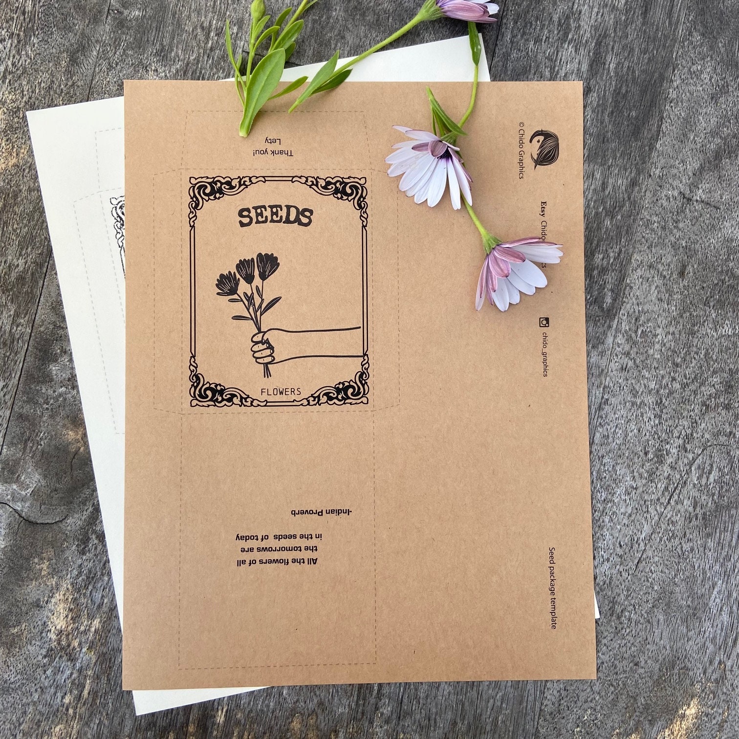 Custom Seed Packets,instant Download, Seed Envelope, Printable Seed ...