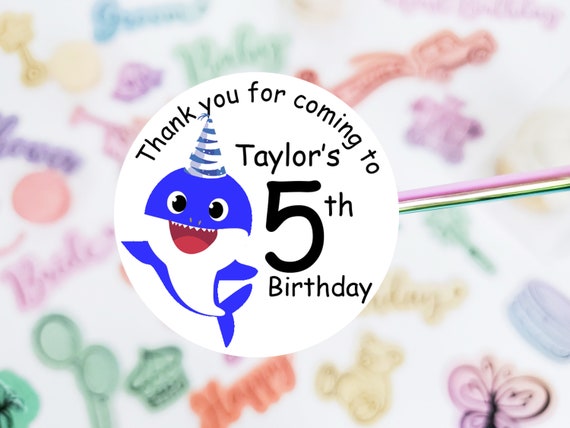 Baby Shark Birthday Party Favor Labels Baby Shark Party Baby | Etsy