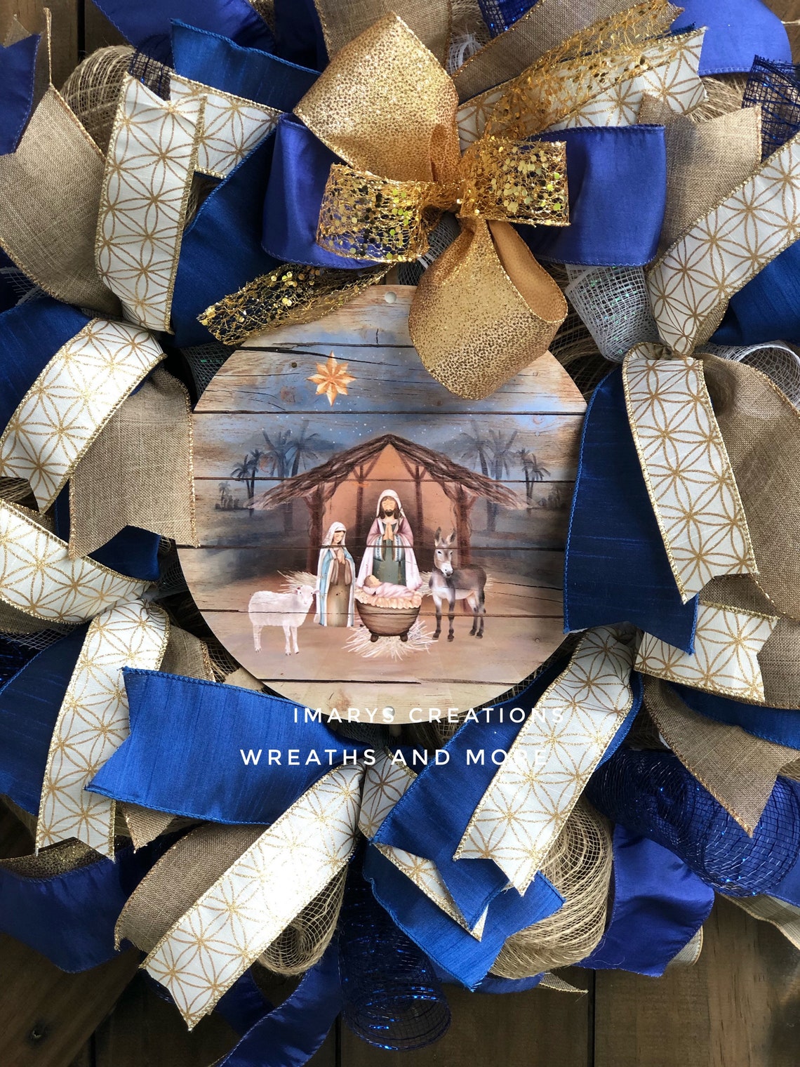 Christmas Nativity Wreath,religious Christmas Wreath,christian Wreath ...