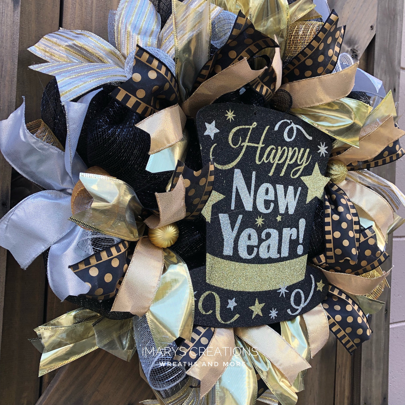 New Year's Wreath New Year Wreath Newyear Wreath Happy - Etsy