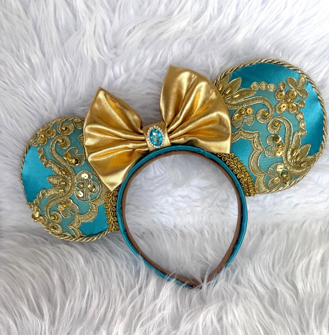 Jasmine Turquoise Mouse Ears Inspired , Arabian Princess Ears Headband ...
