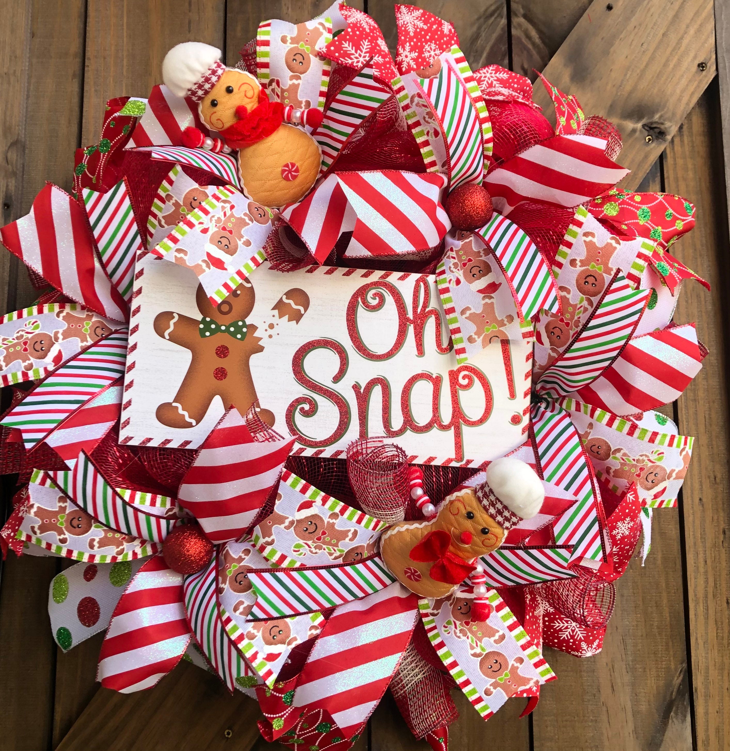 Gingerbread Wreath Gingerbread Christmas Wreath Christmas - Etsy