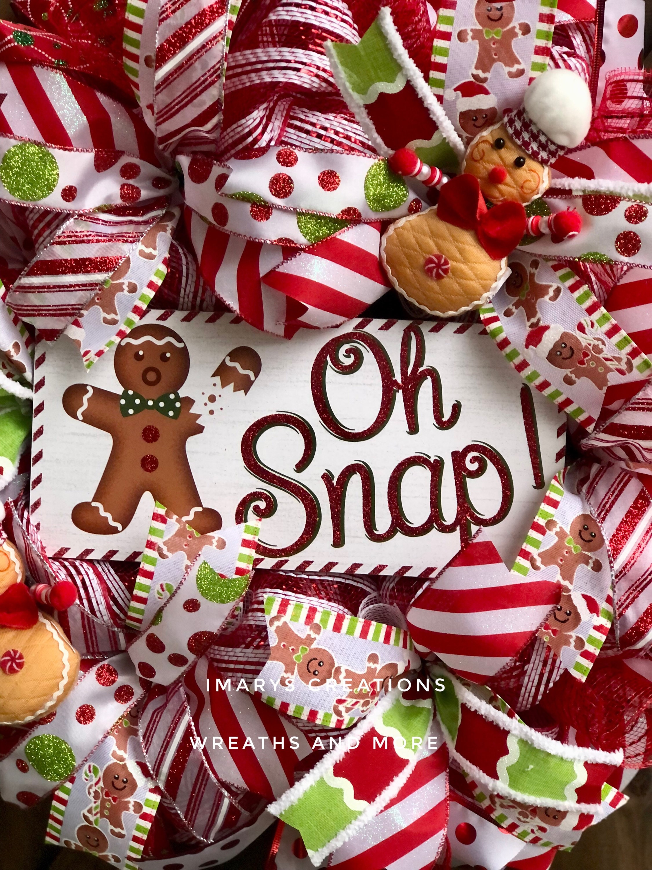 Gingerbread Wreath Gingerbread Christmas Wreath Christmas - Etsy