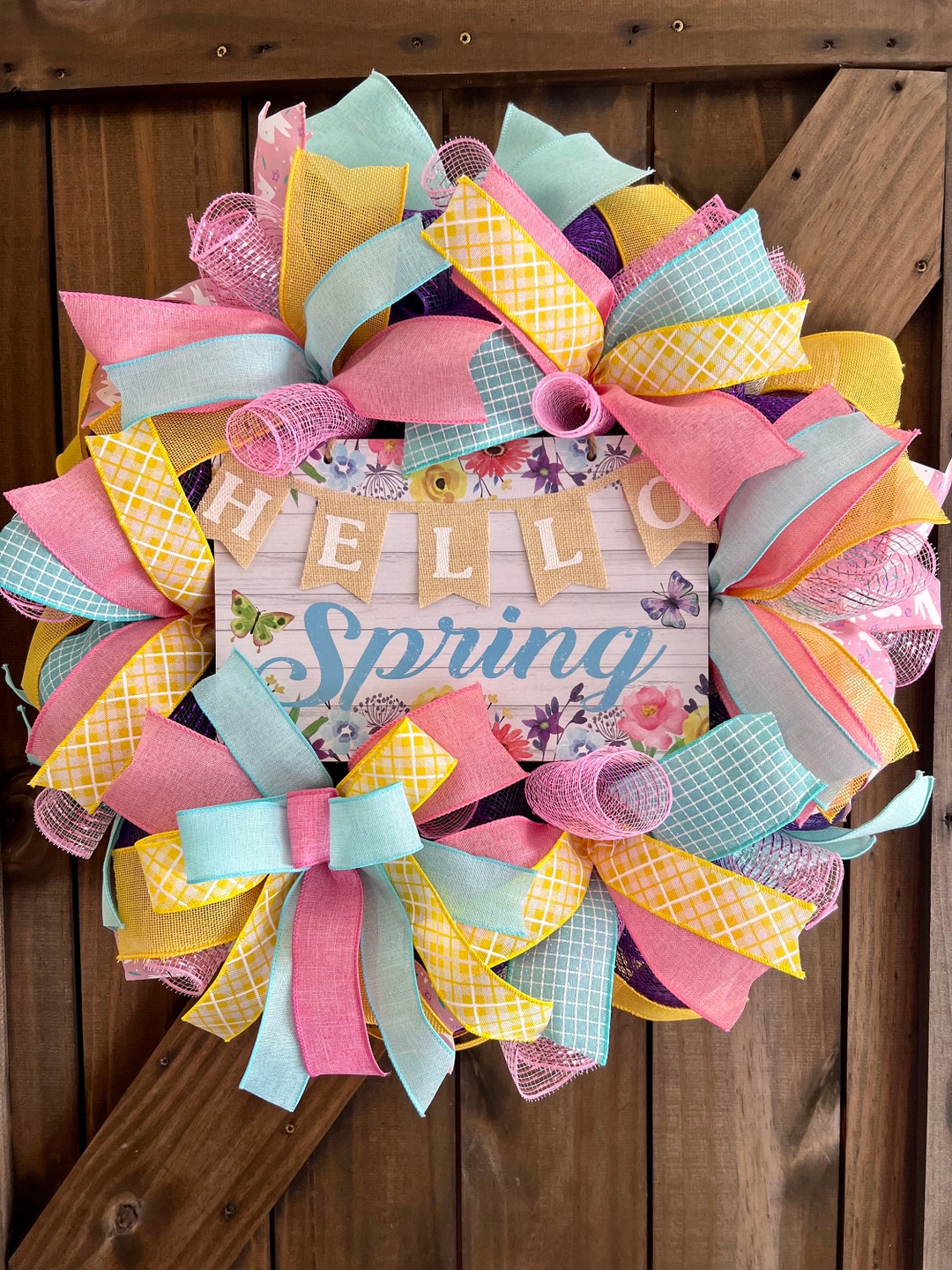 Hello Spring, Spring Wreath, Everyday Spring, Spring Wreath for Front ...