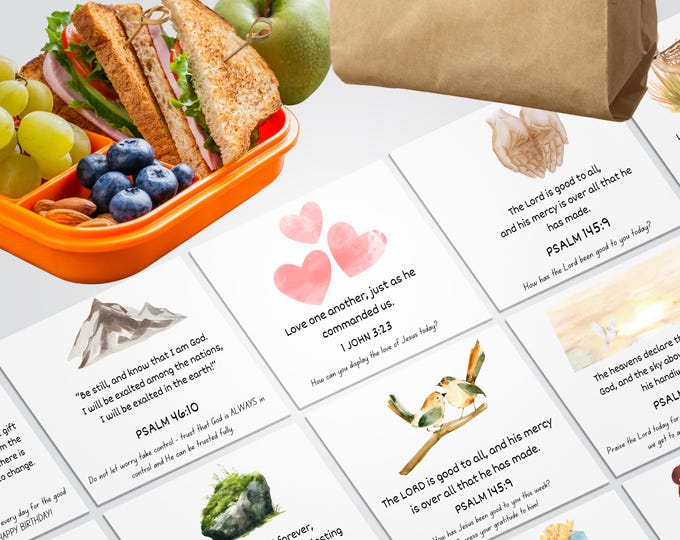 Printable Bible Verse Notes for Kids | Scripture Cards for Kids ...