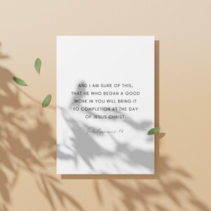 Philippians 1:6 Wall Art, Scripture Poster, Bible Verse Printable ...